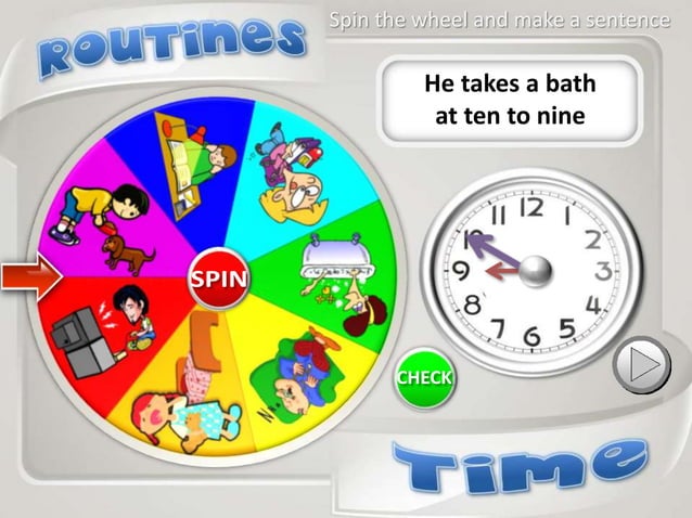 Daily routines time practice | PPT