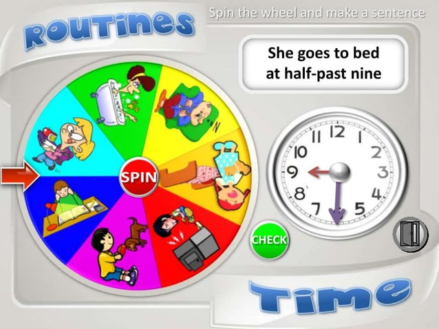 Daily routines time practice | PPT