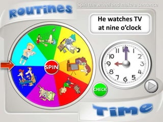 Daily routines time practice | PPT