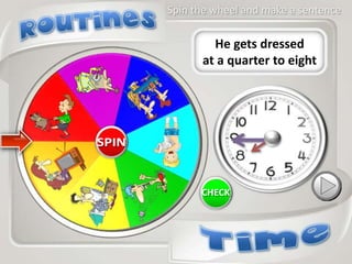 Daily routines time practice | PPT