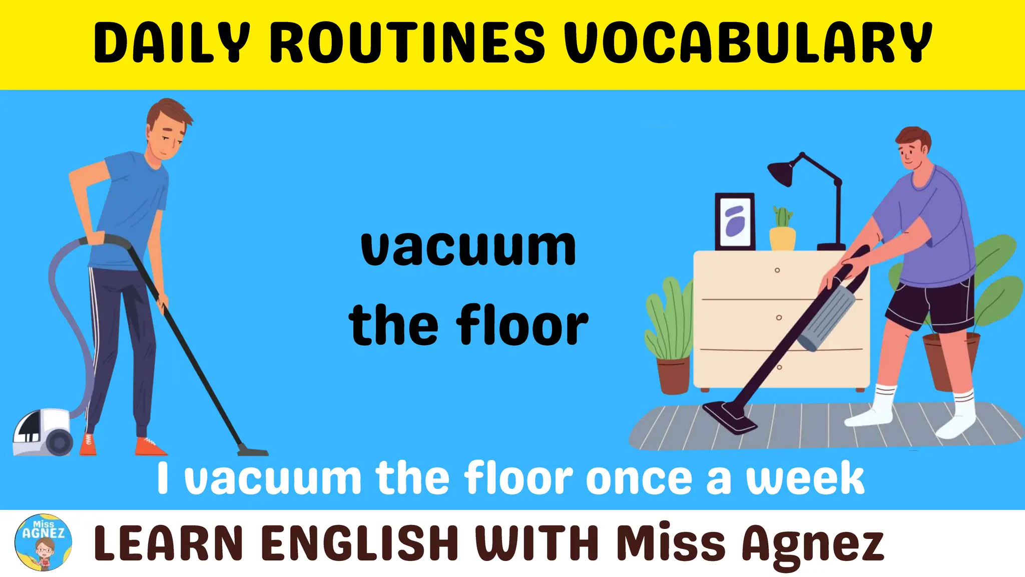 Learn Daily Routines Verbs Vocabulary with Pictures and Sentence ...