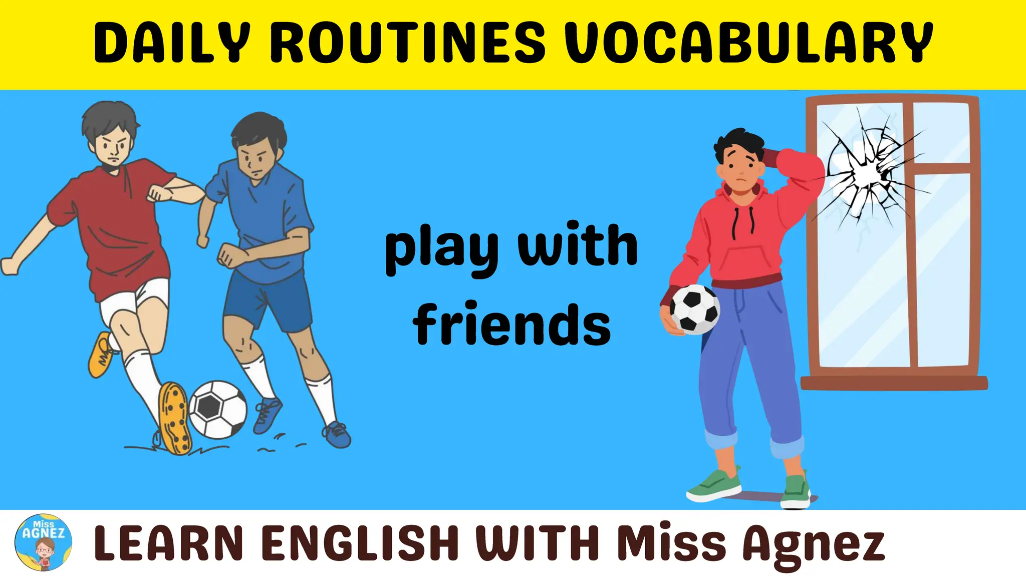 Learn Daily Routines Verbs Vocabulary with Pictures and Sentence ...