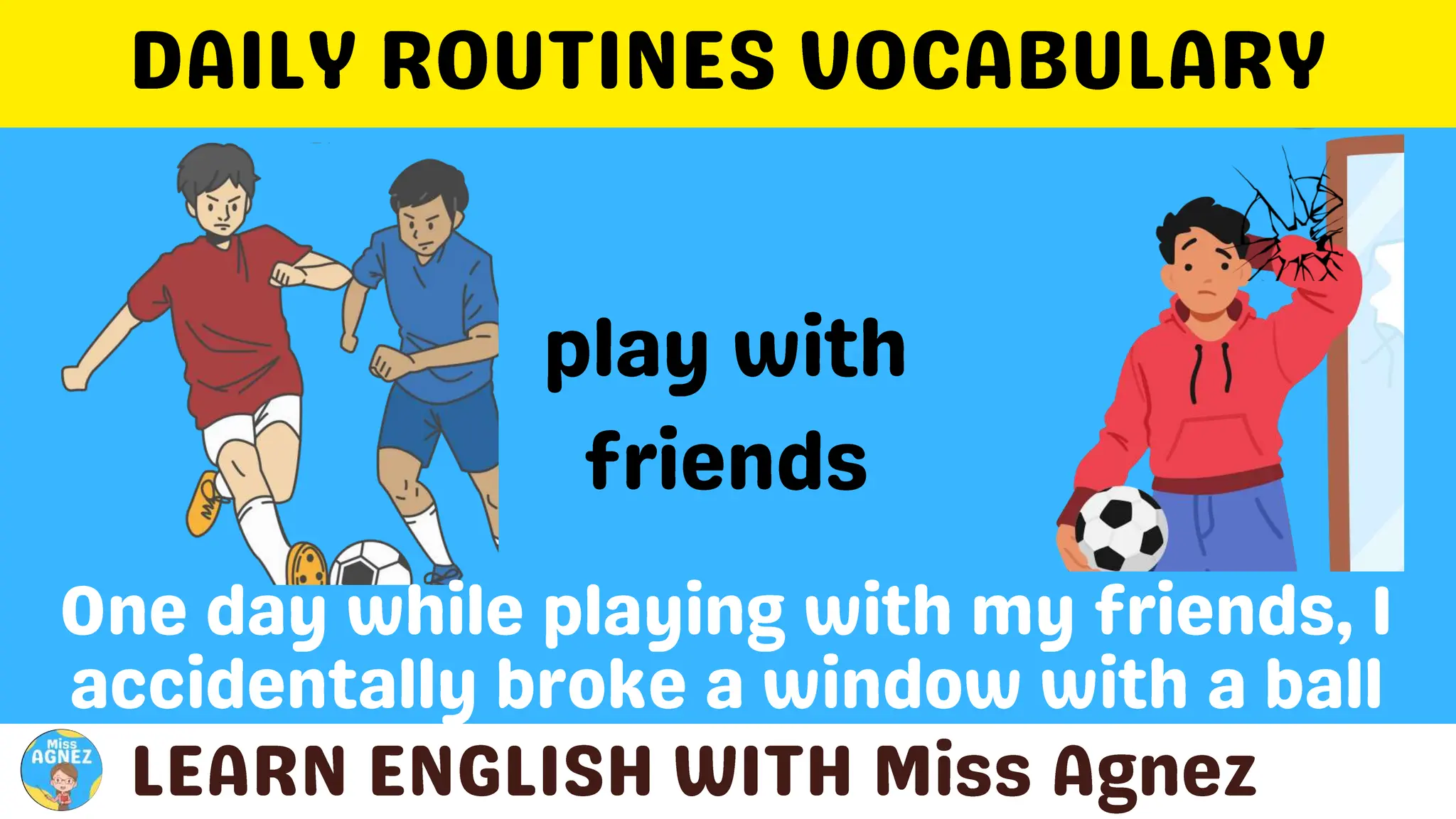 Learn Daily Routines Verbs Vocabulary with Pictures and Sentence ...