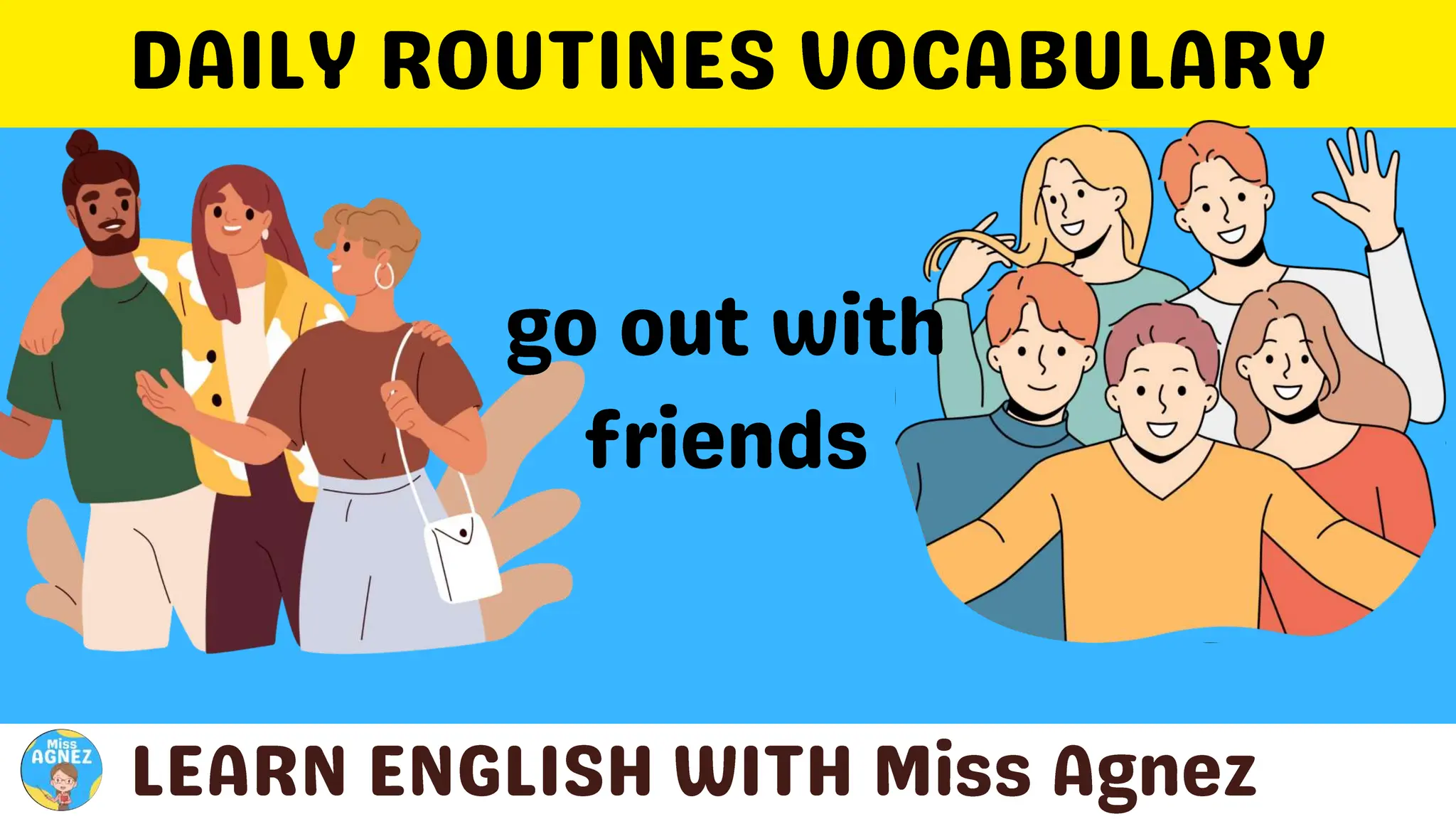 Learn Daily Routines Verbs Vocabulary with Pictures and Sentence ...