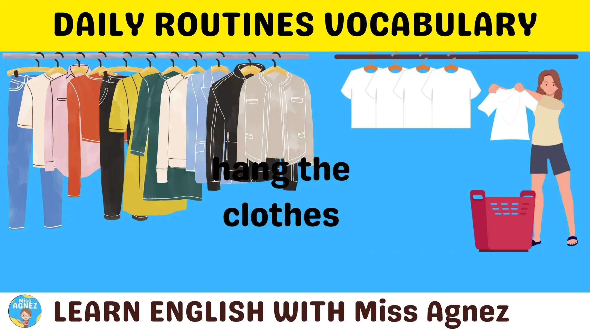 Learn Daily Routines Verbs Vocabulary with Pictures and Sentence ...