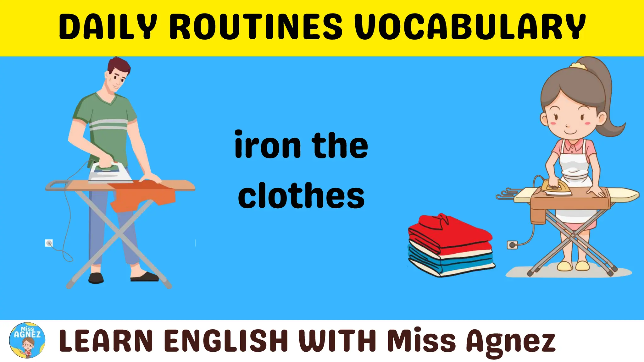 Learn Daily Routines Verbs Vocabulary with Pictures and Sentence ...