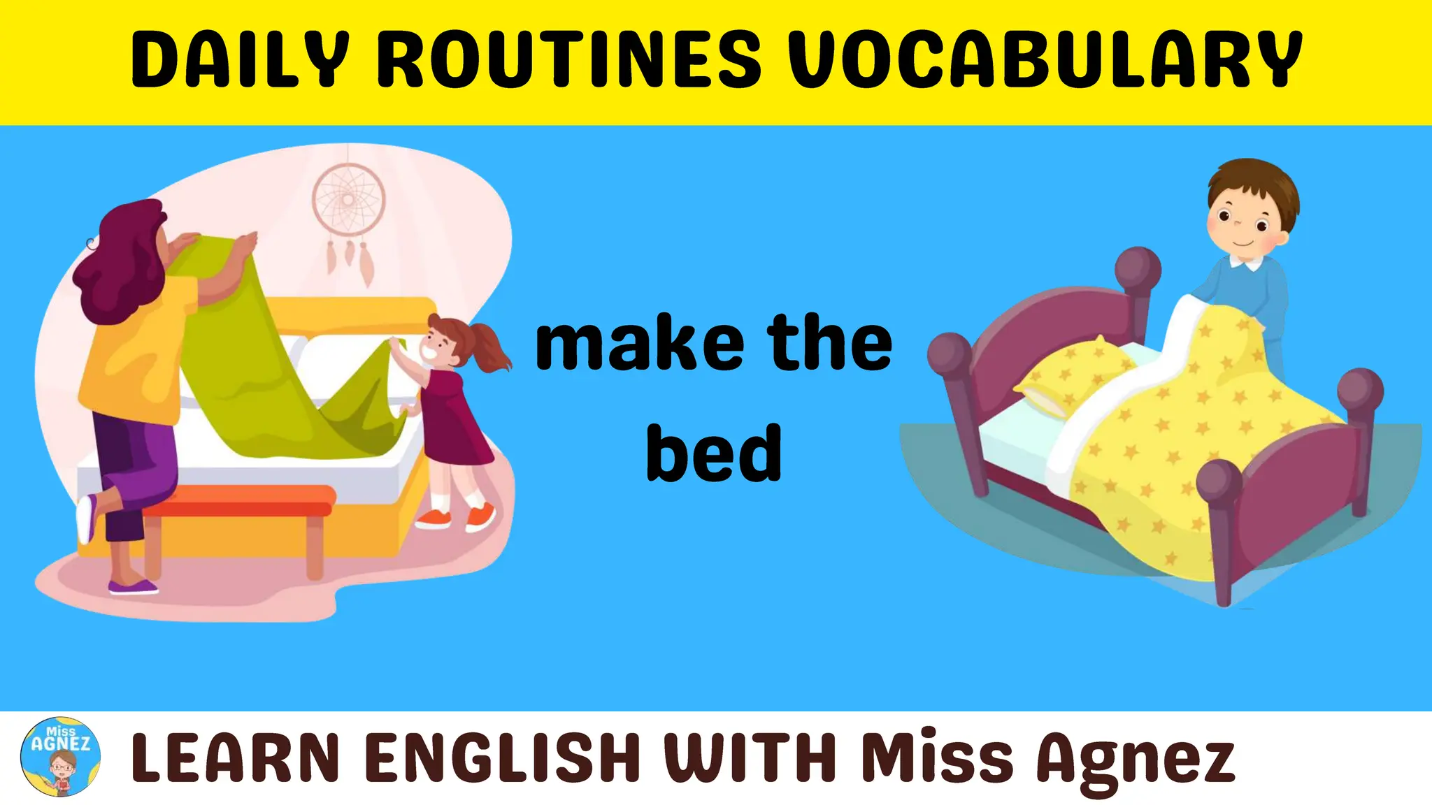 Learn Daily Routines Verbs Vocabulary with Pictures and Sentence Samples | Fun Learning English ...