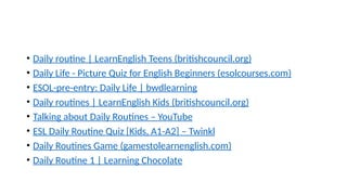 daily routines vocabulary for basic level.pptx