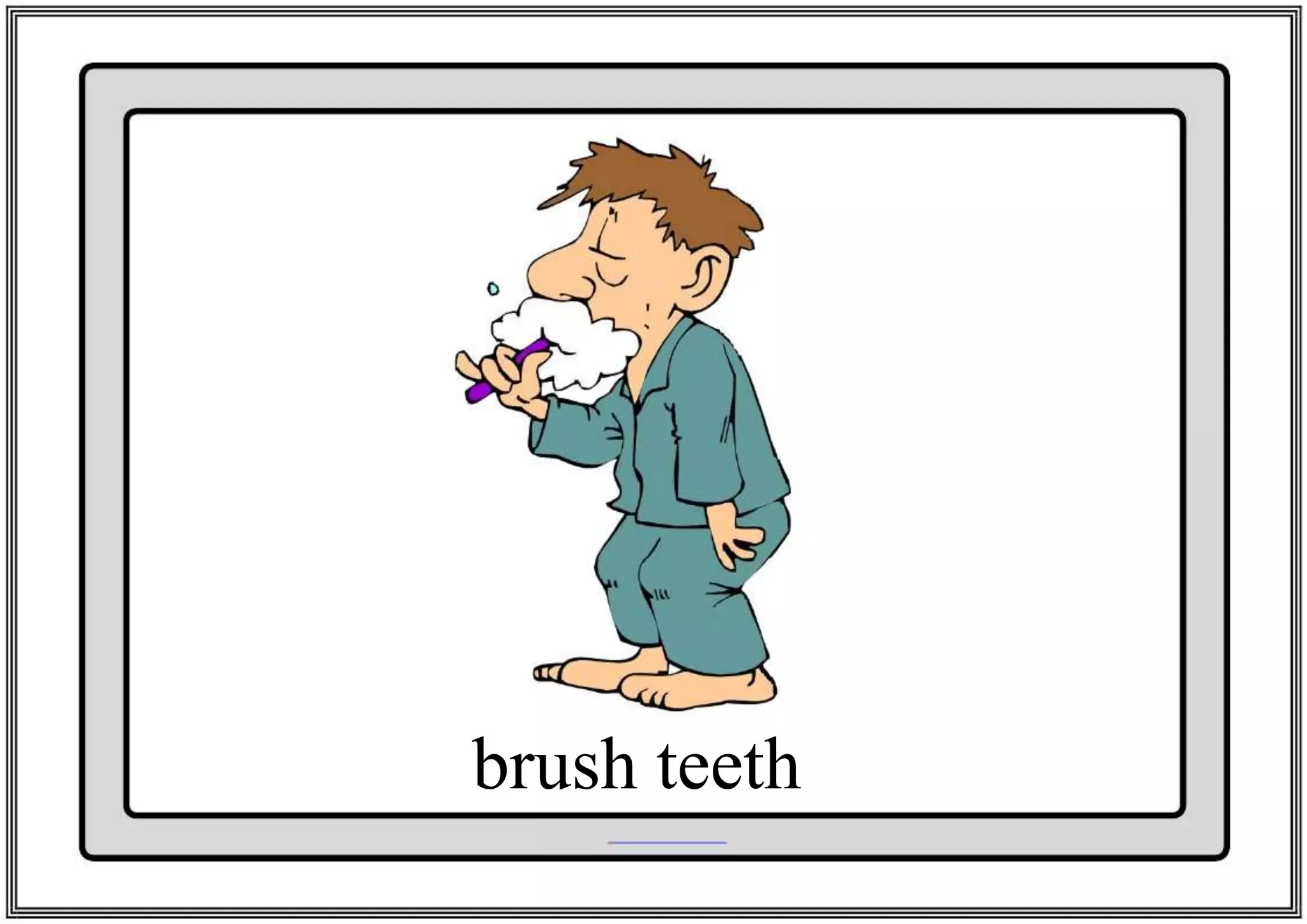 daily routines vocabulary esl printable flashcards with words for kids.pptx