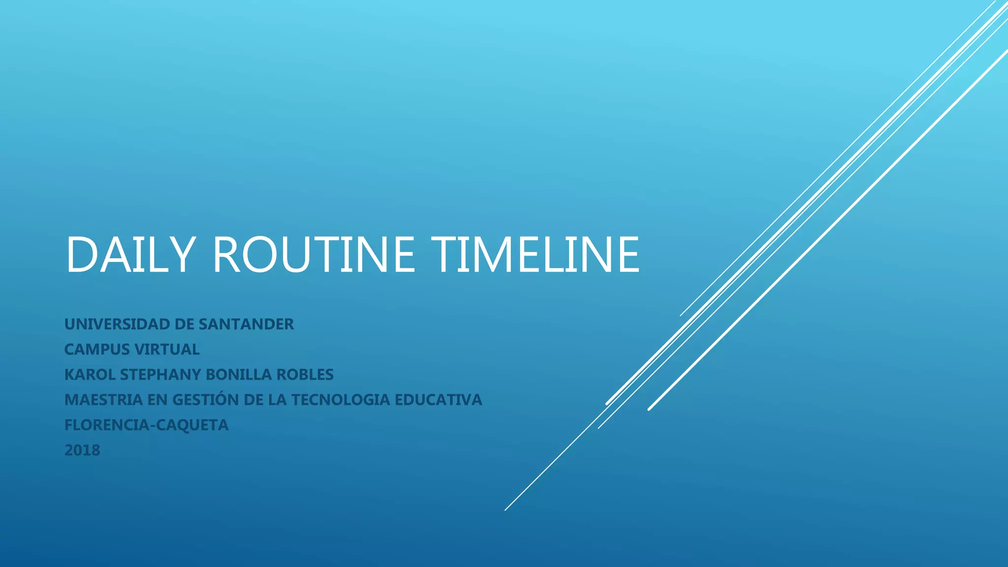 Daily routine timeline | PPTX
