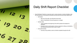 Daily Shift Report Checklist eAuditor Audits & Inspections.pptx