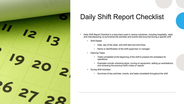 Daily Shift Report Checklist eAuditor Audits & Inspections.pptx