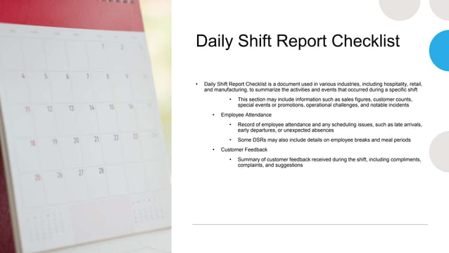 Daily Shift Report Checklist eAuditor Audits & Inspections.pptx