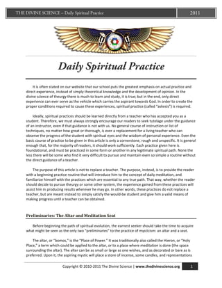 Daily spiritual practice | PDF