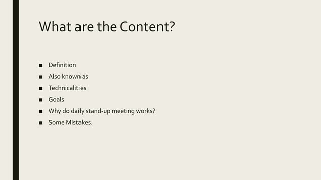 Daily stand up meeting | PPT