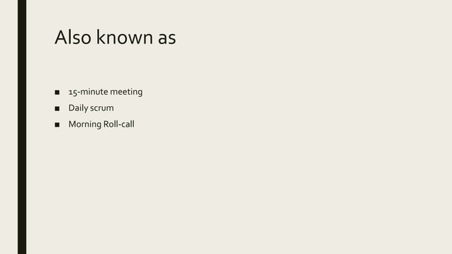 Daily stand up meeting | PPT