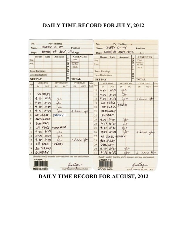 Daily Time Record