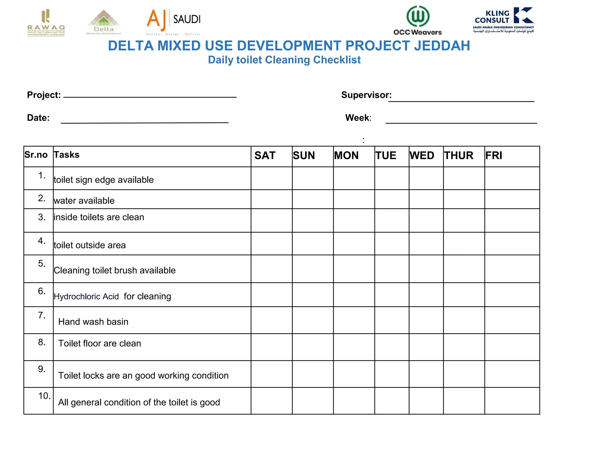 daily check list ,Daily tiolet Checklist.pdf