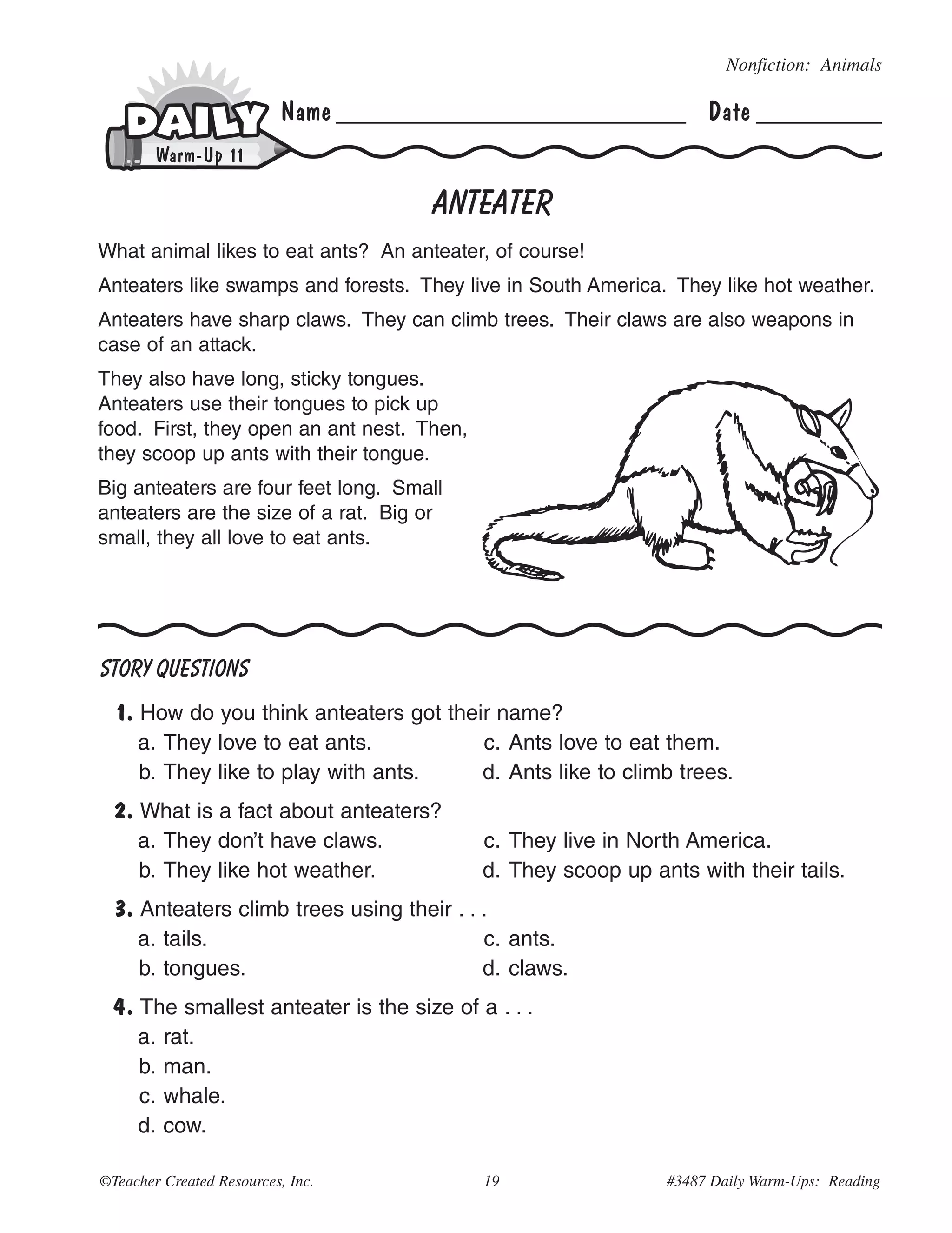 Daily Warm-ups Reading Grade 1 | PDF | Geography | Science