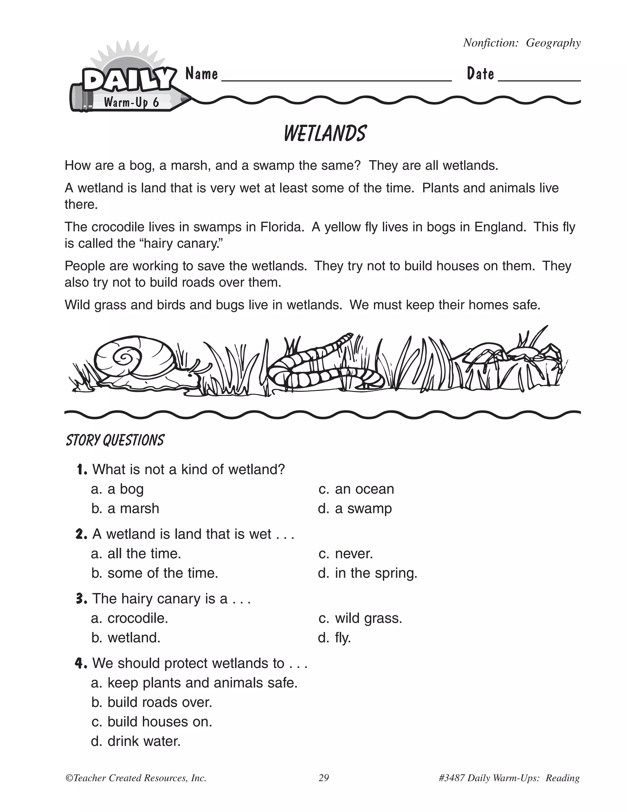 Daily Warm-ups Reading Grade 1 | PDF