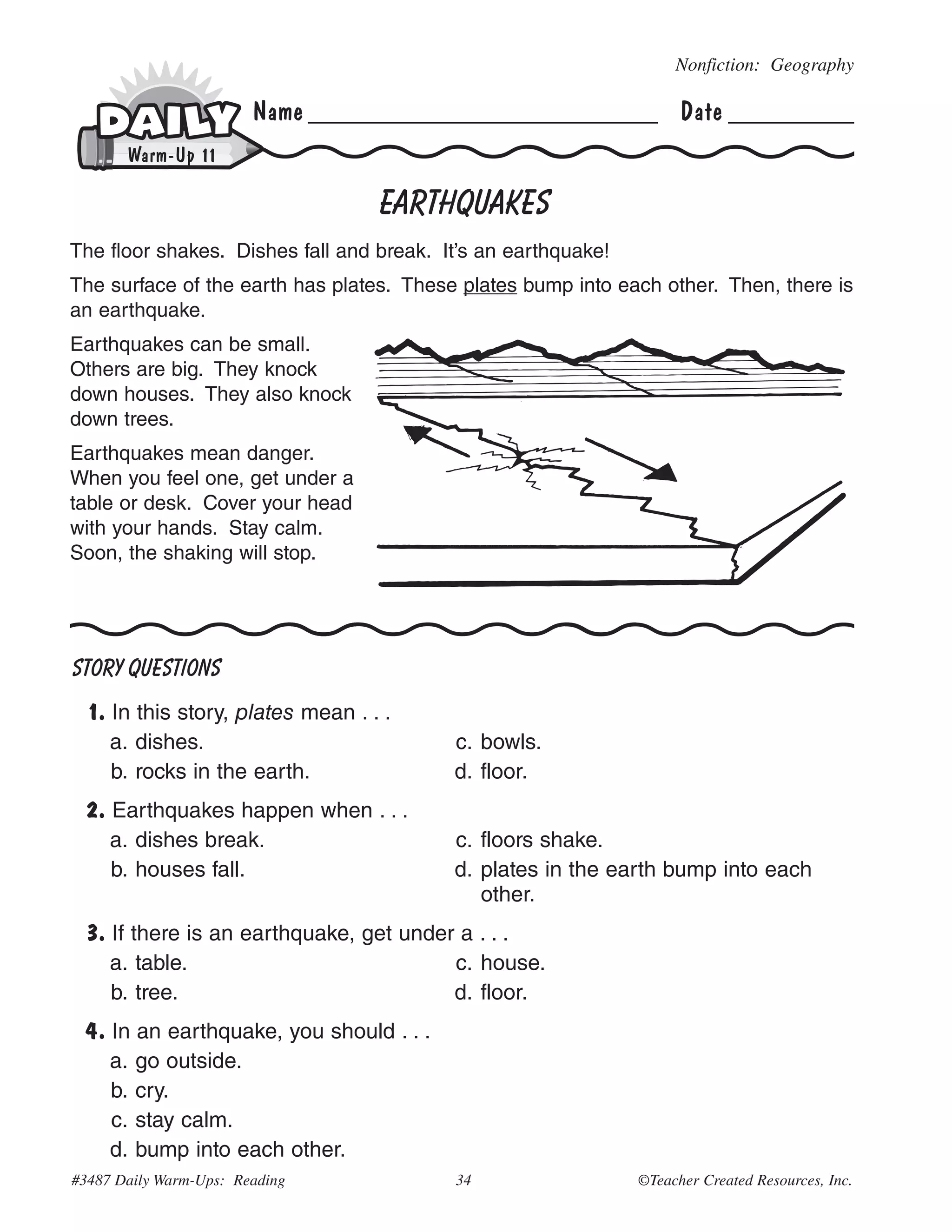 Daily Warm-ups Reading Grade 1 | PDF