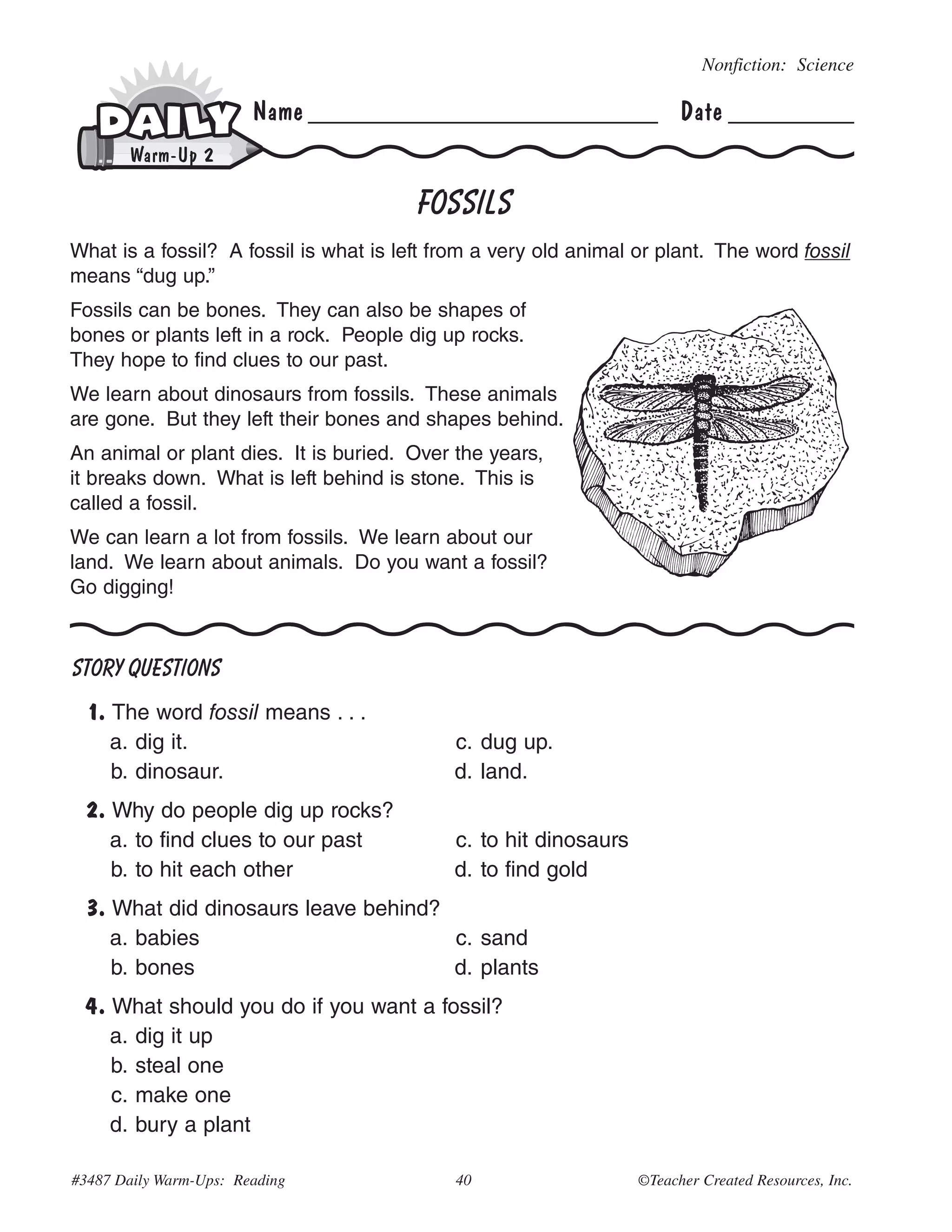 Daily Warm-ups Reading Grade 1 | PDF