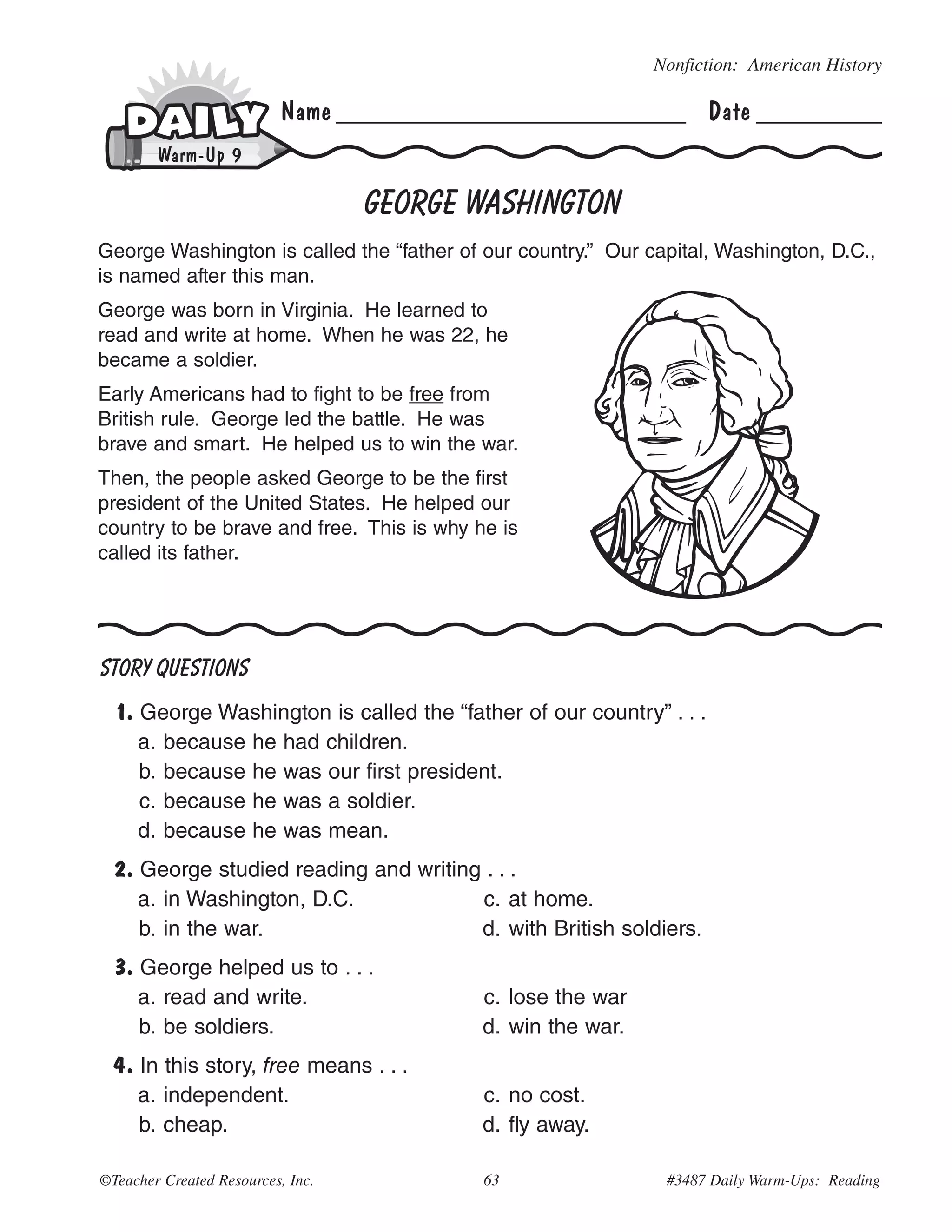 Daily Warm-ups Reading Grade 1 | PDF