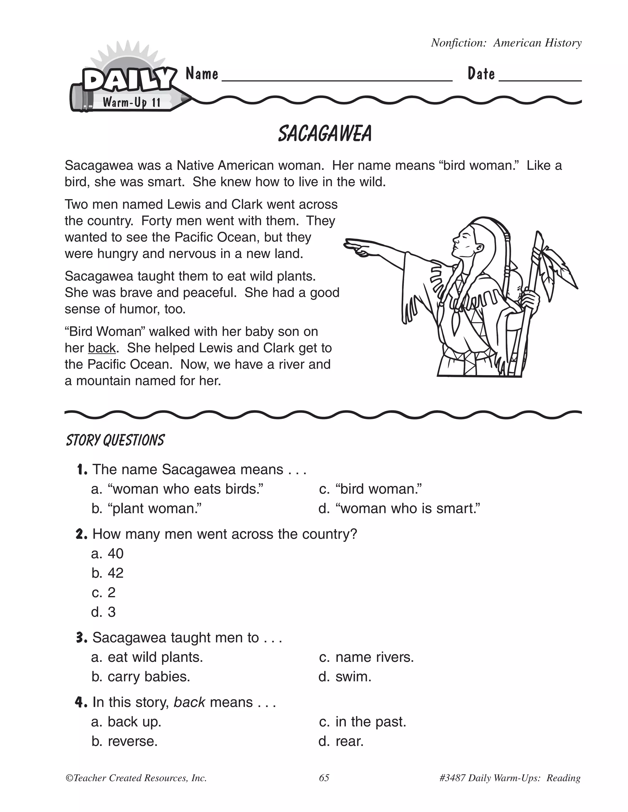 Daily Warm-ups Reading Grade 1 | PDF