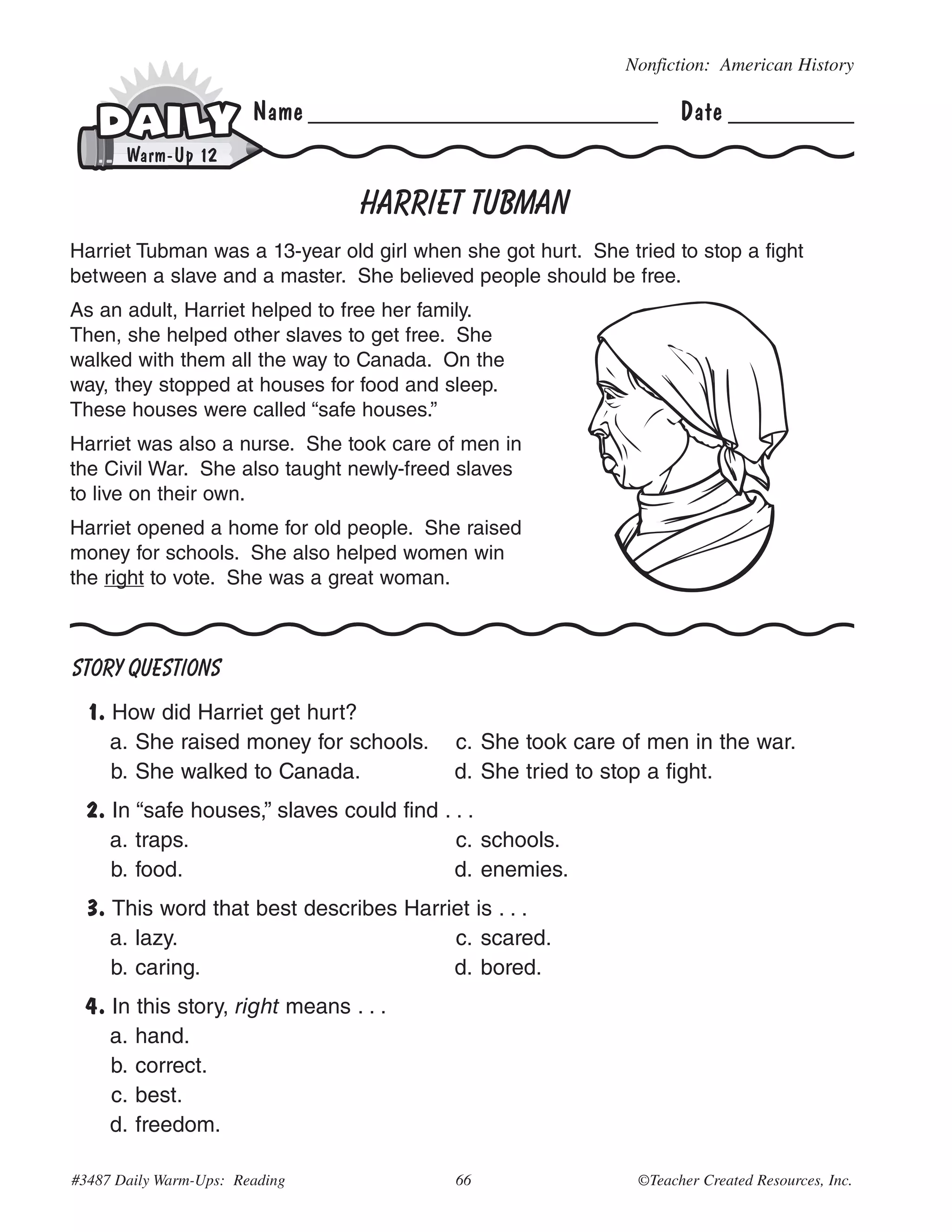 Daily Warm-ups Reading Grade 1 | PDF