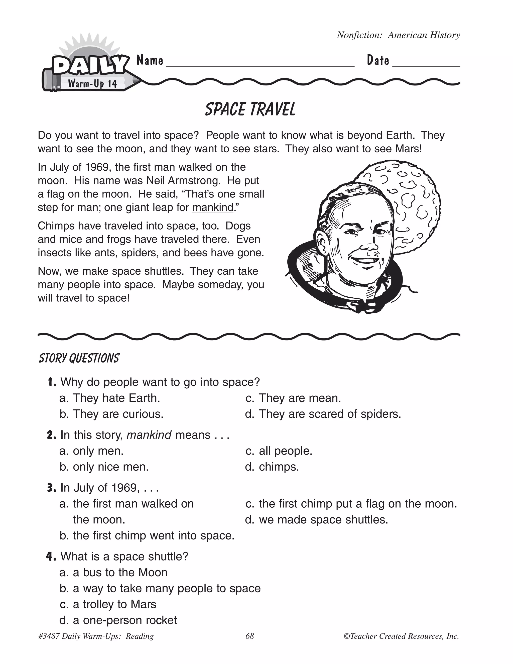 Daily Warm-ups Reading Grade 1 | PDF