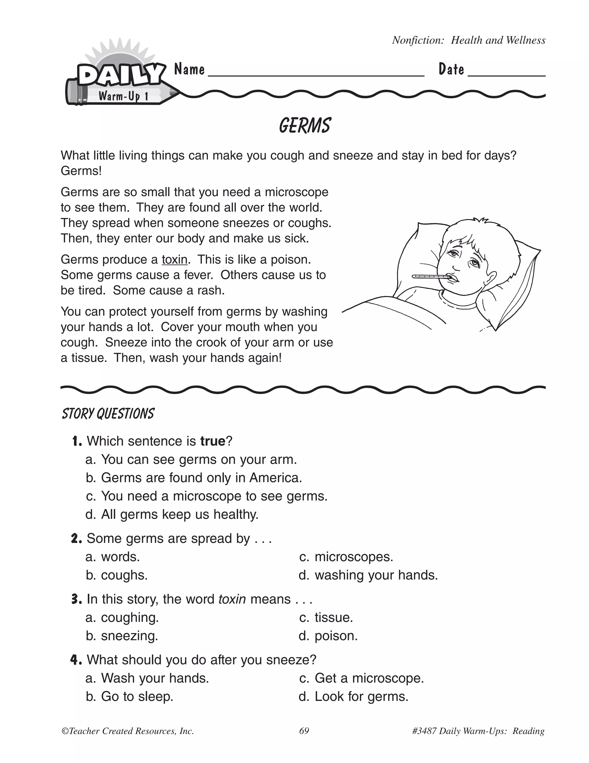 Daily Warm-ups Reading Grade 1 | PDF