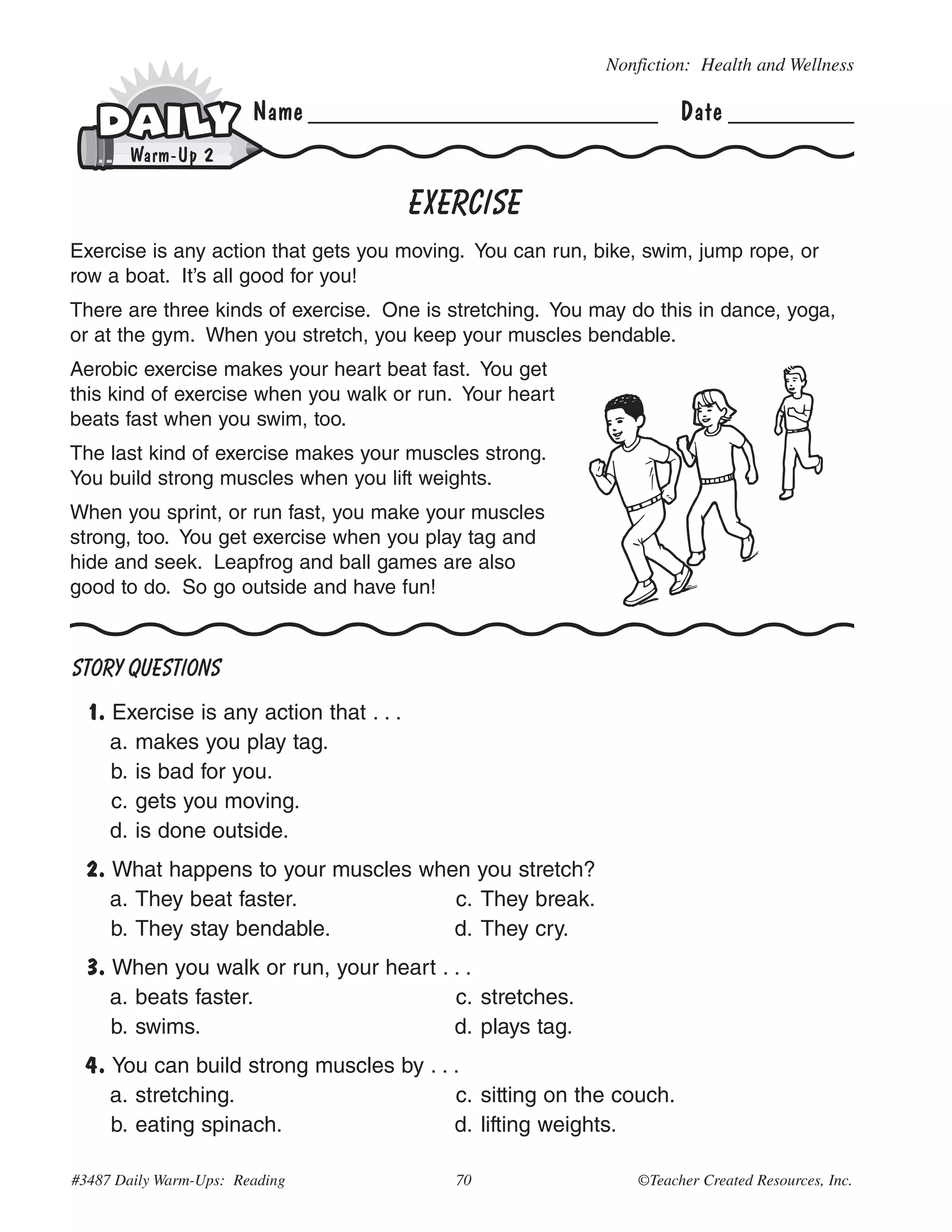 Daily Warm-ups Reading Grade 1 | PDF