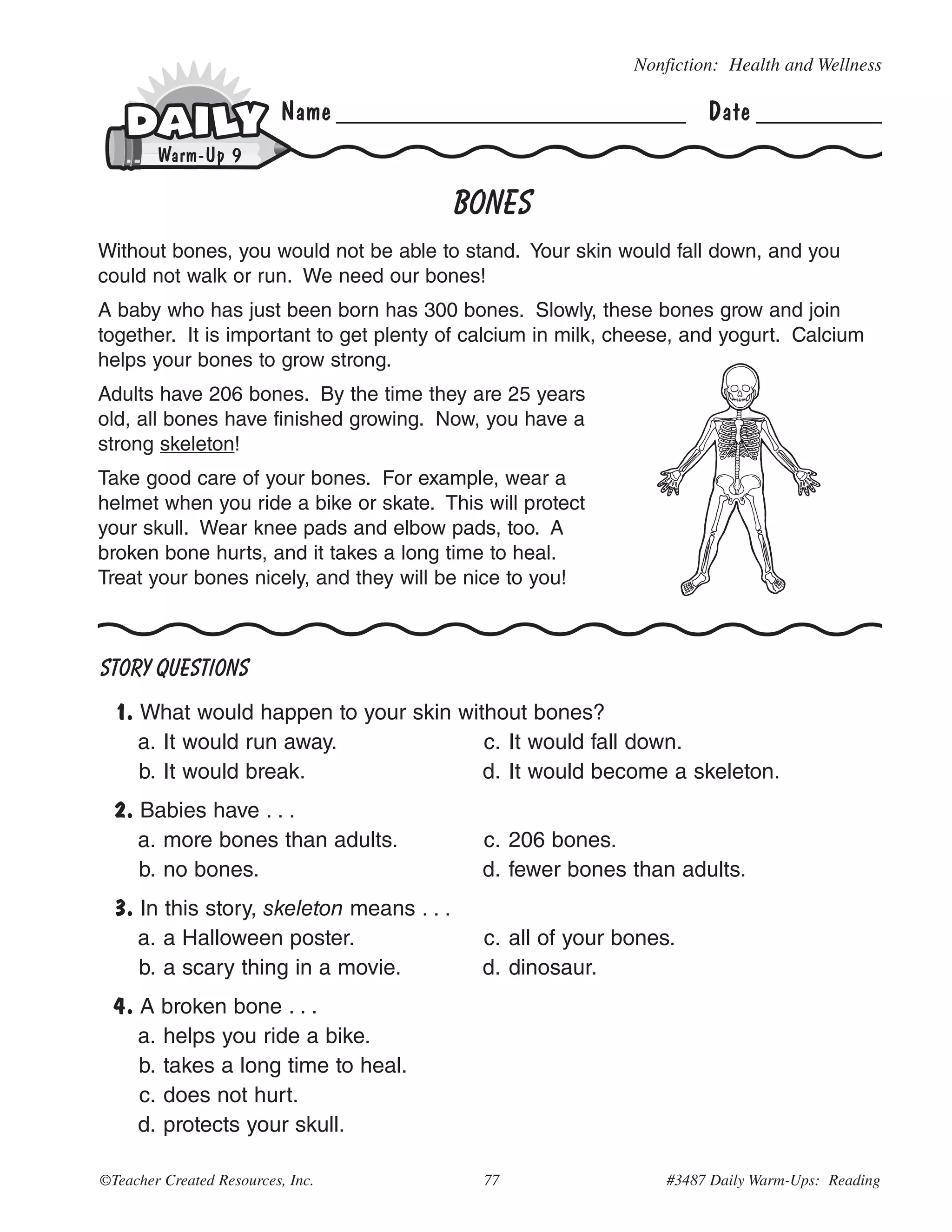 Daily Warm-ups Reading Grade 1 | PDF
