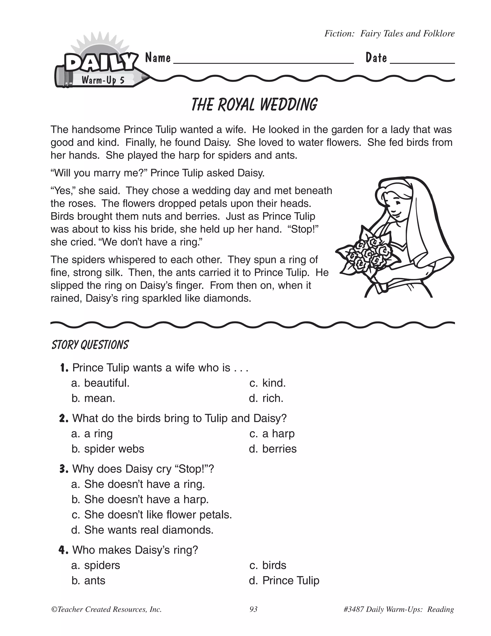 Daily Warm-ups Reading Grade 1 | PDF