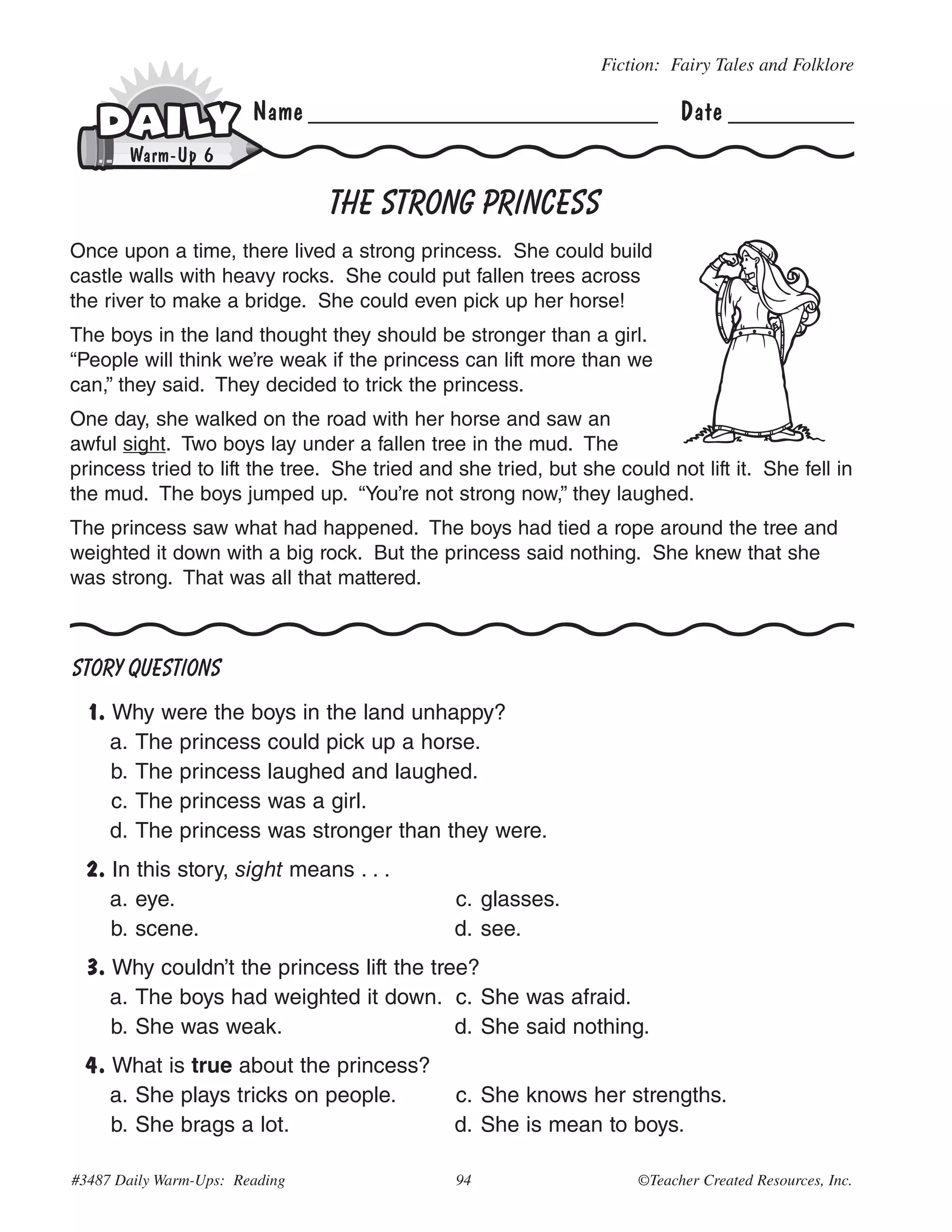 Daily Warm-ups Reading Grade 1 | PDF