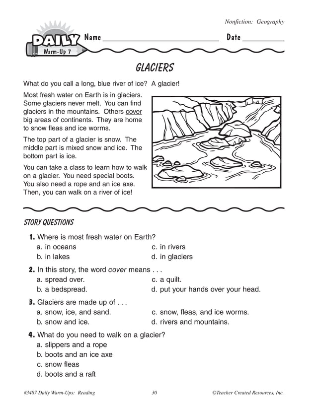 Daily Warm-ups Reading Grade 1 | PDF | Geography | Science