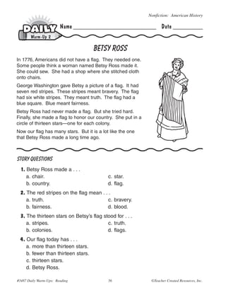 Daily Warm-ups Reading Grade 1 | PDF