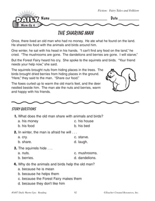 Daily Warm-ups Reading Grade 1 | PDF