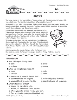 Daily Warm-ups Reading Grade 1 | PDF