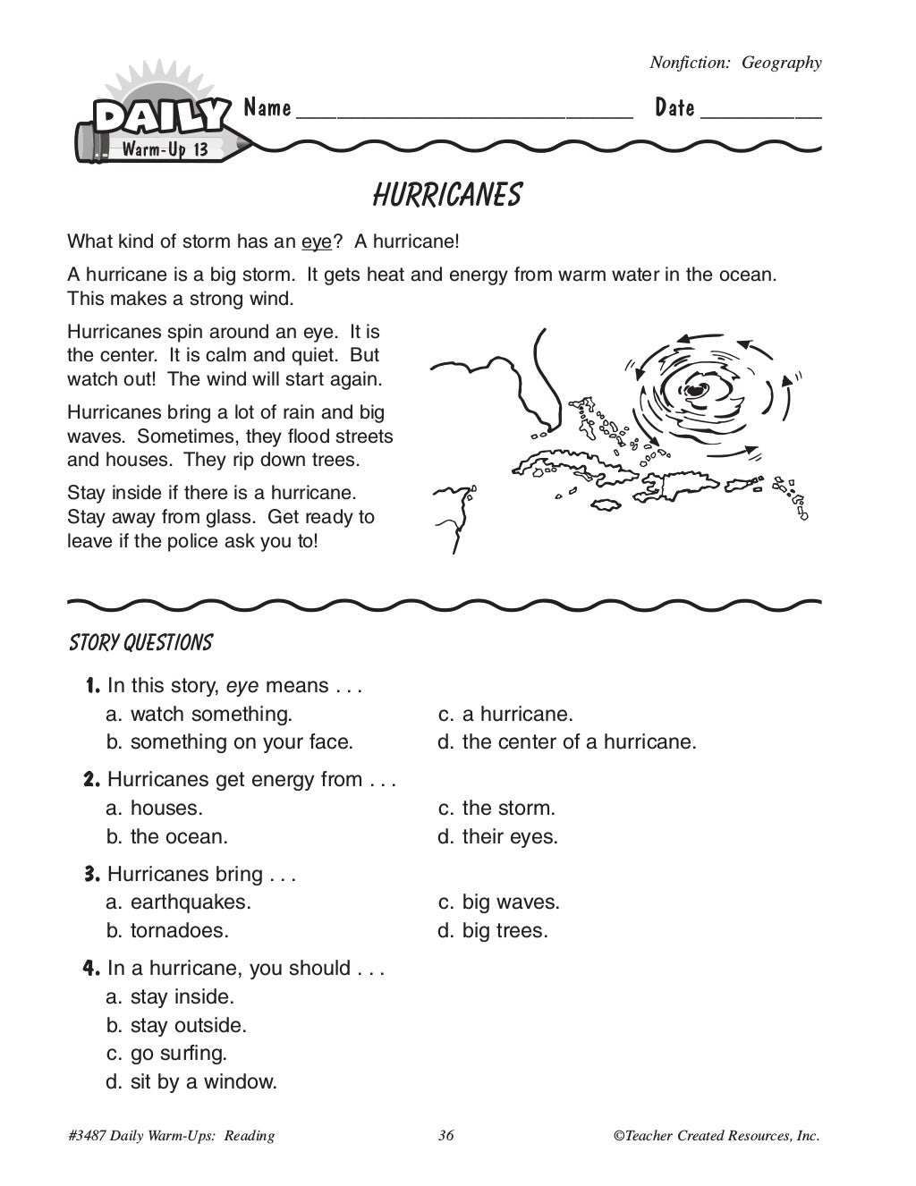 Daily Warm-ups Reading Grade 1