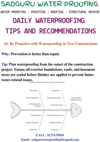 Daily Waterproofing Tips and Recommendations | PDF
