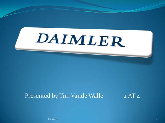 Daimler Financial Analysis | PPTX