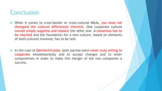 Daimler chrysler - a cultural mismatch | PPTX