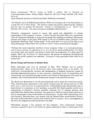 Daimler chrysler merger | PDF