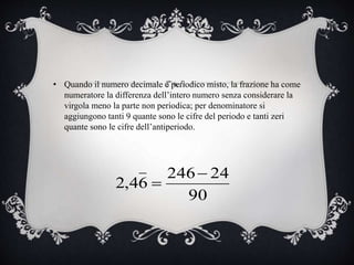 Dai numeri decimali alle frazioni | PPSX