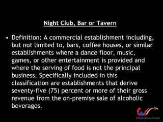 Daiquiri Barn Conditional Use Permit | PPTX | Nightclubs | Attractions