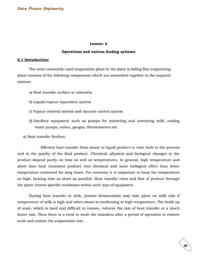 Dairy process-engineering-1.0 | PDF
