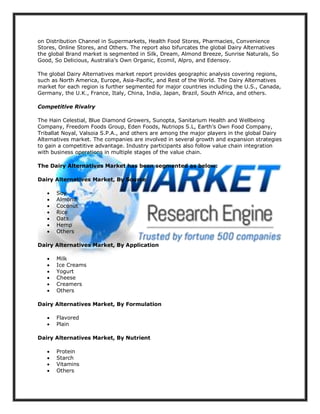 Dairy alternatives market | PDF