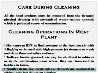 Dairy and meat processing plants cleaning by Geeta Chauhan | PPT