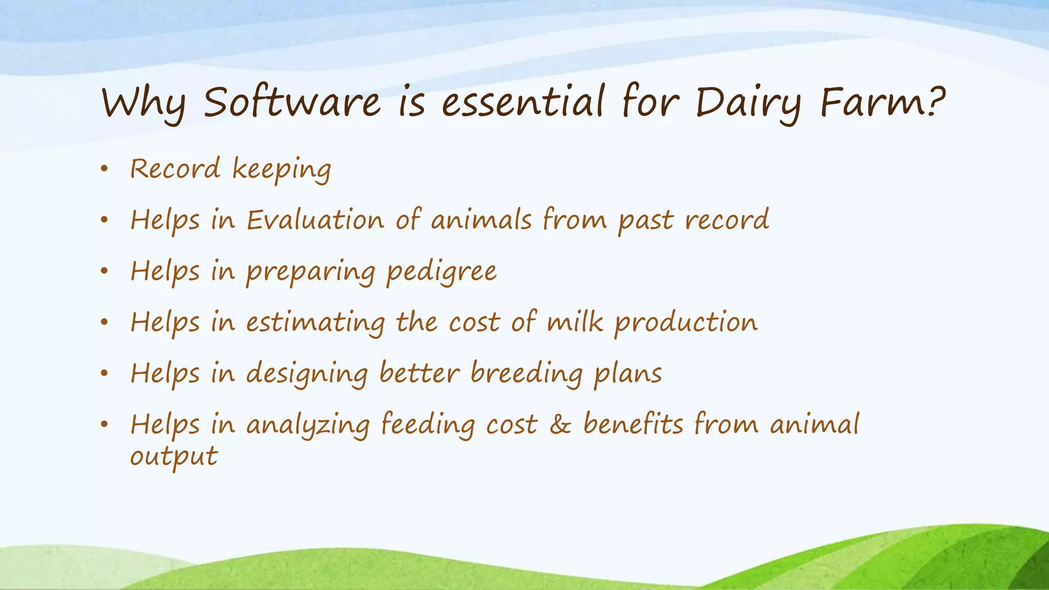 Dairy care Software Why? | PPTX